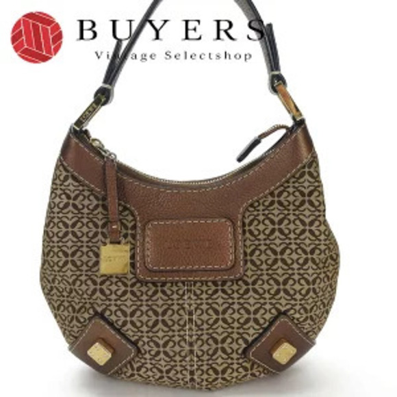 Loewe | Bags | Loewe Anagram One Shoulder Hobo Bag Beige Brown Bronze ...